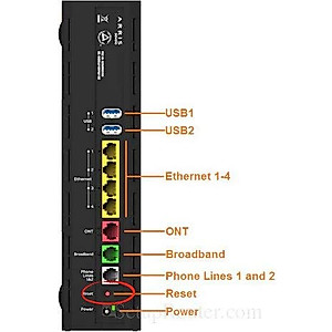 ARRISAT&T Arris BGW210-700 802.11bgnac 400mW Bonded VDSL2 Wireless Voice Gateway 4 x Gigabit Ports (ONT REQUIRED),Black (Renewed)