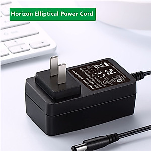 Replacement for Horizon Elliptical Power Cord for Horizon EX-59 Elliptical EX59 EX 59 EX-69 Fitness 12V AC Adapter