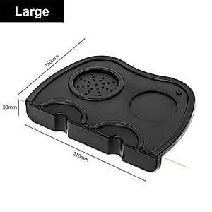 Espresso Tamping Mat Coffee Tamper - Coffee Tamper Mat for Espresso Machine Accessories, Food Safe Silicone Espresso Tamper Mat for Protect Counter (Large)