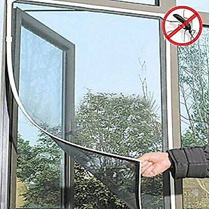 SENGTONG Fly Garage Fly White Net Fly Curtain Mesh Anti Screen Door Window Patio Lawn & Garden House Mouse (White, One Size)