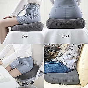 DYMGFZD Office Chair Cushions for Back and Butt, Ergonomic Chair/Seat Cushion for Long Sitting, Sitting Pillow for Automobile, Wheelchair, Computer Chair and Office Chair Hip Support Grey