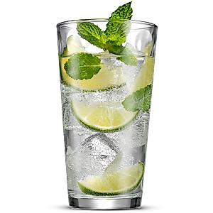 Lumientti Highball Glasses Set of 10-17oz | Durable & Attractive Highball Drinking Glasses With Heavy Base- Lead-Free Tall Bar Glass Set for Water, Juice, Wine, Beer & Cocktail - Dishwasher Safe