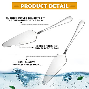 30 Pcs Stainless Steel Cake Server, Pie Server Stainless Steel Cake Pie Pastry Server Rustic Cake Server l Pie Spatula Pie Serving Utensil for Pizza Dessert Cheese Cutting, 9 Inches, Silver