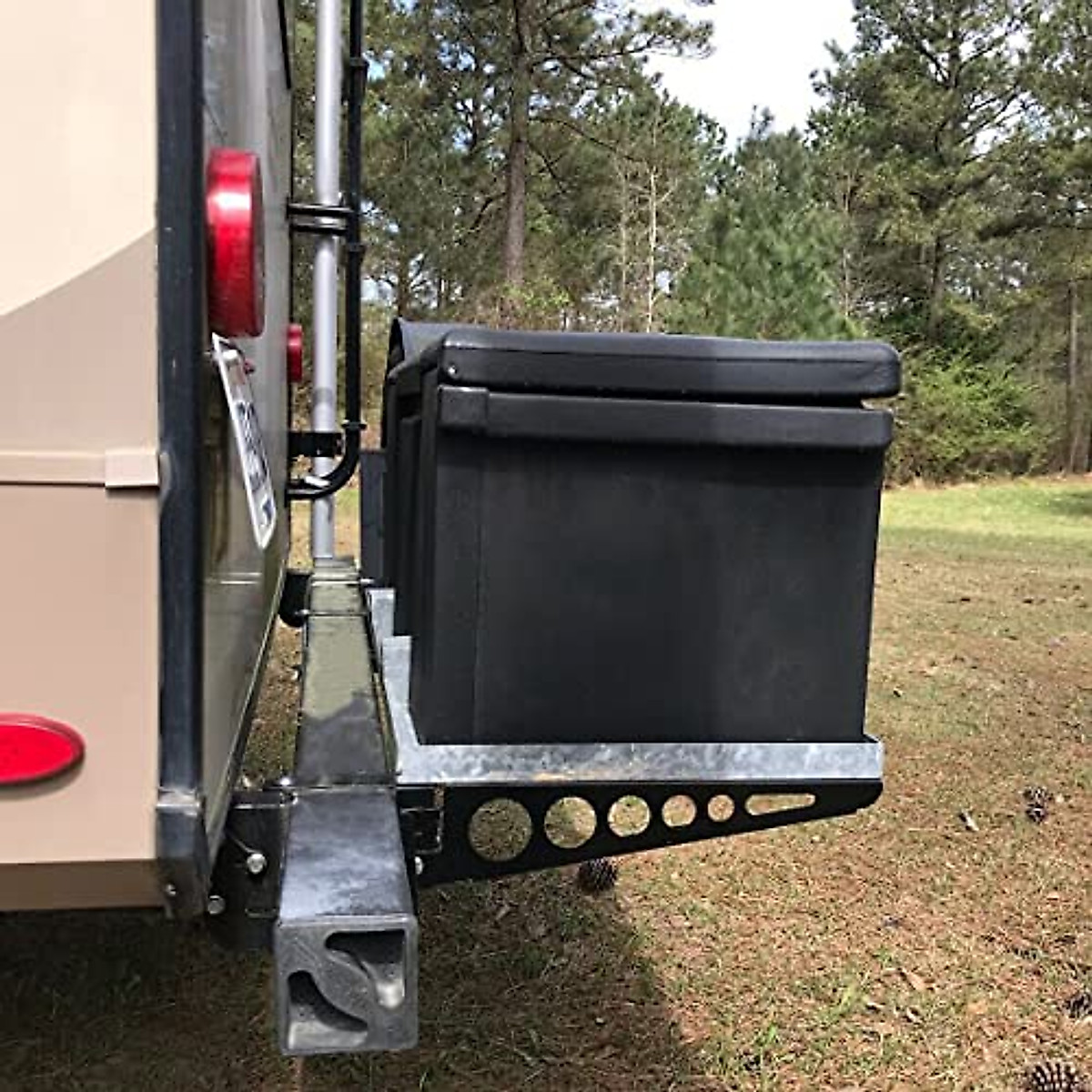 HECASA Bumper Cargo Bracket Compatible with RV 4 Inch Bumper Mounted Cargo Box/Generator Tray Support Arms