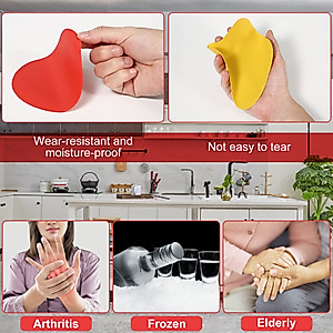 4pcs Jar Opener Gripper Pads, Multifunctional Rubber Jar Gripper Pad Jar Bottle Opener Grippers for Elderly Seniors with Arthritis Weak Hands (Blue, Green, Red, Yellow)