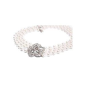 Utopiat Flapper Costume Jewelry Set-Audrey Hepburn Style Bridal Pearl Jewelry Set (6+ years)