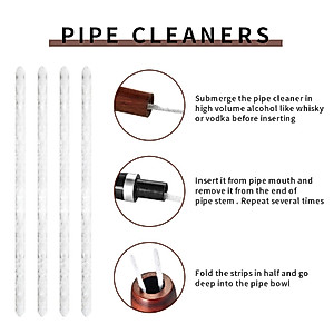 Tobacco Pipe Handmade Smoking Pipe Gift Box and Accessories including Pipe Cleaning Tool