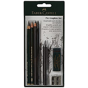 Faber-Castell PITT Graphite Master Set,Grey,7 Piece Set