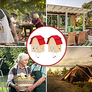 GRTRE 1 Pack Wood Carpenter Bee Trap for Outside - Best Bee Trap - Wood Boring Bee Trap- Nature Barn Style Carpenter Bee Traps Outdoor Hanging - Insect Traps Removes Carpenter bee