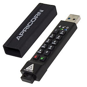 Apricorn Aegis Secure Key 3Z 8GB 256-bit AES XTS Hardware Encrypted FIPS 140-2 Level 3 Validated Secure USB 3.0 Flash Drive (ASK3Z-8GB)