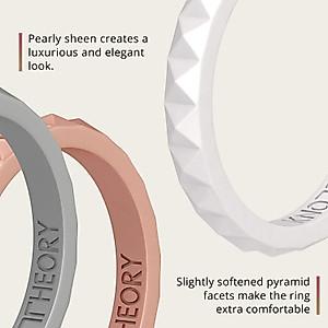 Knot Theory Sapphire Blue Thin Stackable Silicone Ring - 2mm Slim Wedding Band Size 6