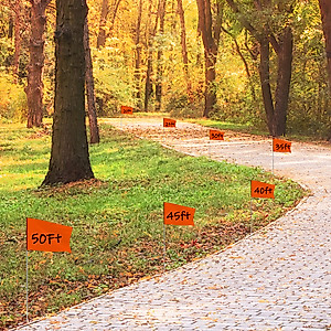 Zozen 100Pack Marking Flags, Orange Marker Flags - 15x4x5 Inch, Lawn Flags, Landscape Flags, Marker Flags for Lawn, Survey Flags, Irrigation Flags, Match with for Distance Measuring Wheel.