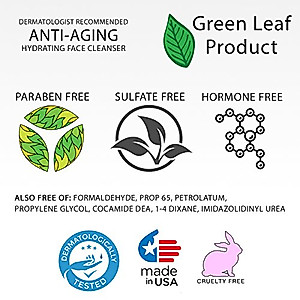 DRMTLGY Essential Facial Cleanser - Gentle Face Cleanser and Face Wash for Women and Men with Anti-Aging Peptides & Hyaluronic Acid