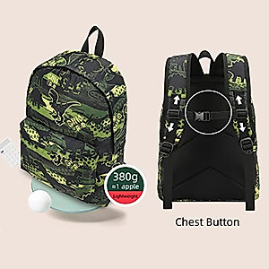 willikiva Cute Dinosaur Kids School Backpack for Girls Boys Waterproof Kindergarten Preschool Bookbags(Camo Dinosaur)