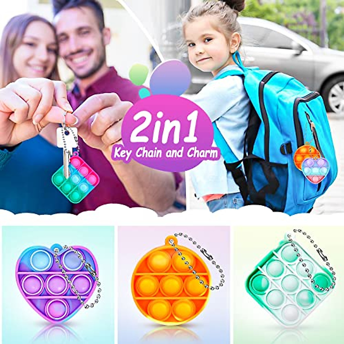 VIOTENE 21pcs Satin Fabric Hair Bands