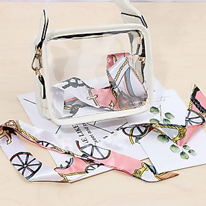 Oweisong Clear Bag for Stadium Events Women Stadium Approved Crossbody Bag Clear Purse Concert Sport Shoulder Handbag