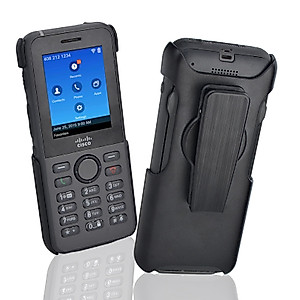 iGuerburn VoIP Phone Case for Cisco 8821 & Cisco 8821-EX, Cisco Phone Holder with 360° Swivel Belt Clip (Black)