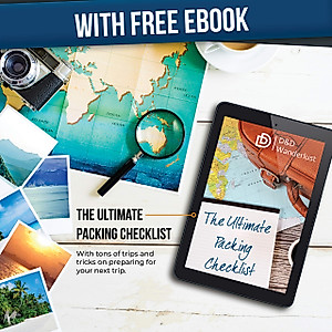 D&D Hanging Travel Toiletry Bag for Men and Women – Cosmetics, Makeup and Toiletries Organizer Kit with 10 Compartments, YKK Zippers, XXL Metal Swivel Hook, Water-Resistant Nylon