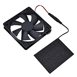 Aqur2020 3w Solar Panel Fan, Solar Panel Powered Fan Mini Ventilator for Chicken Coops Greenhouses Sheds Pet Houses