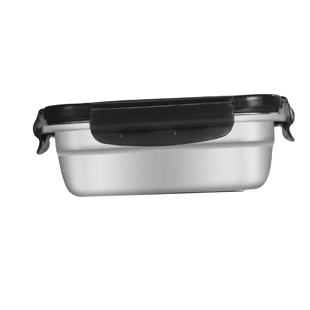 Mikinona Stainless Steel Food Storage Container with Lid Black for Fruits and Vegetables Refrigerator Storage Box and Stylish Design