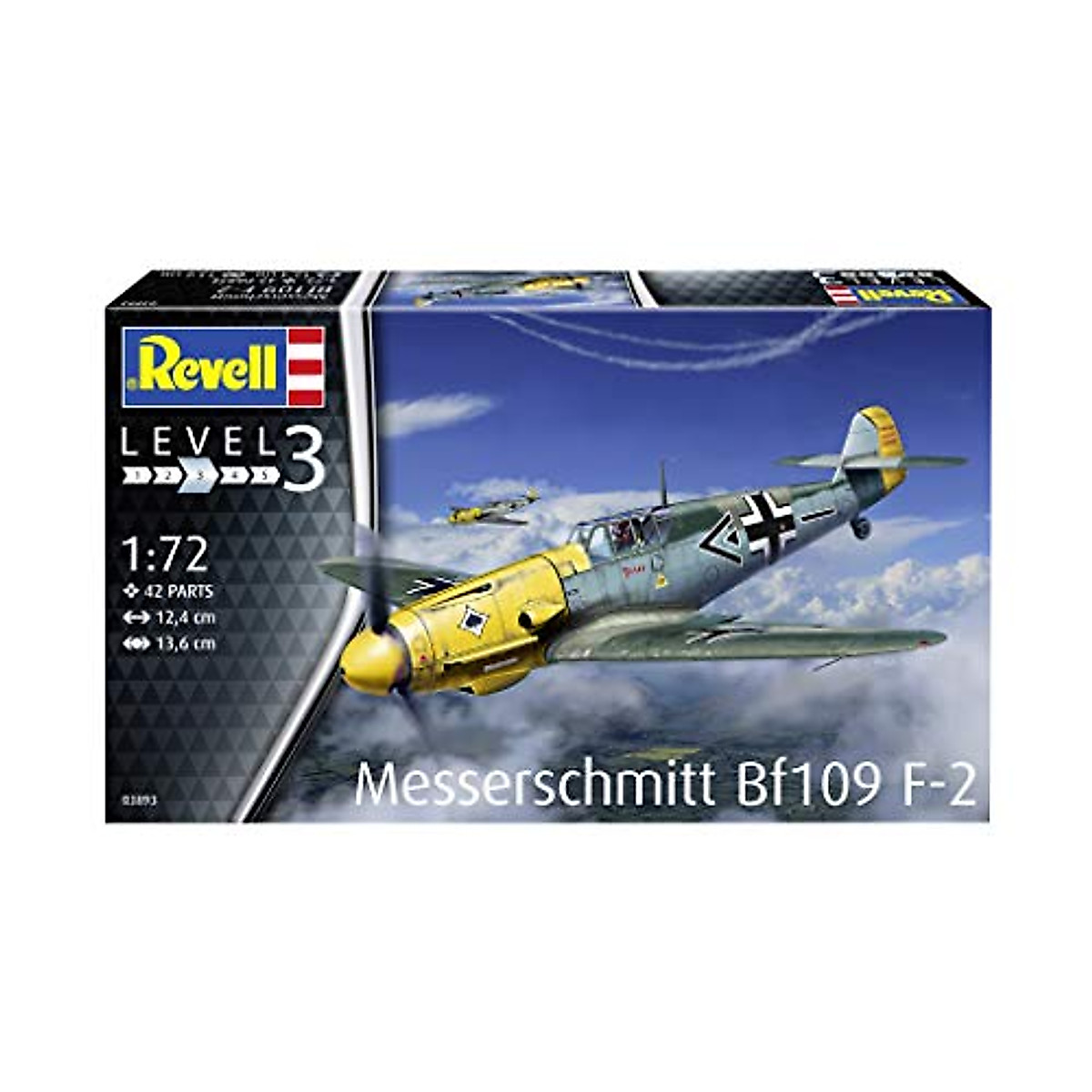 Revell GmbH 03893 Messerschmitt Bf109 F-2 Plastic Model Kit, Grey Camouflage