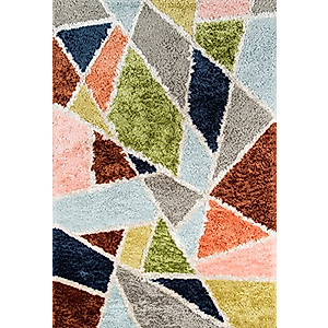 Novogratz Retro Collection Prism Shag Area Rug, 3'6" x 5'6", Multicolor