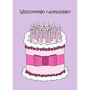 CafePress Polish Happy Birthday Greeting Cards Folded Greeting Card Matte