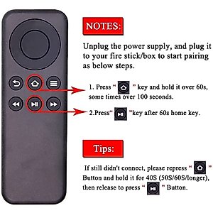 Replacement for Amazon Fire TV Stick Remote Control,Compatible with All Amazon Fire TV Box Remote Control, No Mic Voice Function