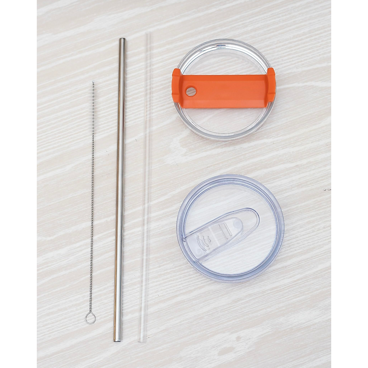 Du&Kha SIPSLEAK 40 Oz Tumbler with Handle and Straw – Stainless Steel Insulated Tumblers with 2 Lids, 2 Straws, Straw Brush – Portable and Reusable Coffee Tumbler Travel Coffee Mug Keeps Hot and Cold