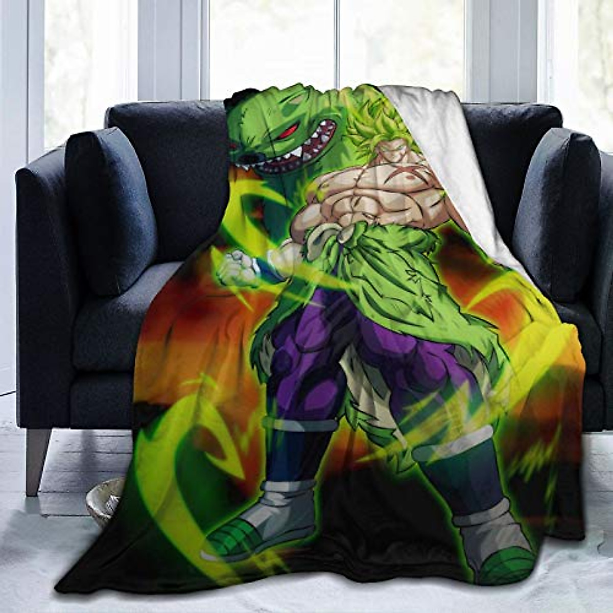 Mars Sight Broly Canon Blanket Throw Blanket Soft, Warm and Lightweight for Couch Bed Sofa Luxury Fleece Blanket