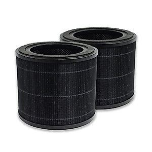 PUREBURG Replacement Filter Compatible with AirExpect & AirExtend Air Purifiers JL-AP-TB01,2-Pack H13 HEPA 3-Stage Filtration Activated Carbon 2-in-1