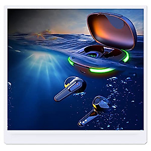 TOUMENY Bluetooth Wireless in-Ear Sports Headphones, Bluetooth 5.1 Digital Display Noise Cancellation Digital Display