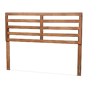 Baxton Studio Akemi Modern and Contemporary Ash Walnut Finished Wood Full Size Headboard