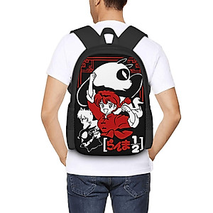DHOUTSL Backpacks Ranma Anime ½ Laptop Backpack Unisex Multipurpose Double Shoulder Bag for Camping Travle Work Hiking Gifts