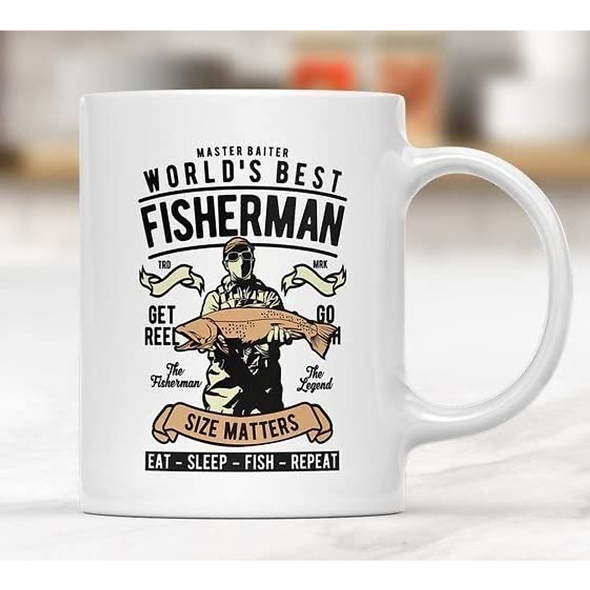 Fishing Gifts for Men Unique - Fathers Day Fishing Gifts for Dad - Best Gifts for A Fisherman Men Gift Box ; Fishing Log Book Fishing Mug Keychain Soap Socks