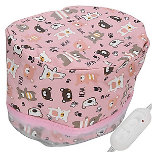 Hair Care Hat, Hair SPA Cap, Electric Hair Thermal For Hair Spa Home,Nourishing Care Hat with 3 Mode Temperature Control Hair Steamer Heating for Deep Conditioner Hair Spa(US)