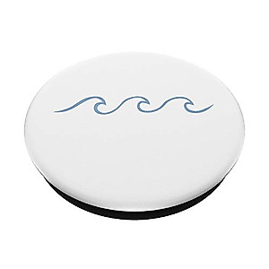 aesthetically pleasing one line art wave minimalist surf PopSockets Swappable PopGrip