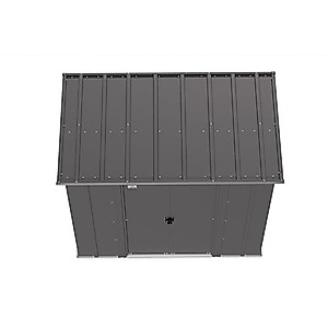 Arrow Classic Steel Storage Shed, 6x4, Charcoal