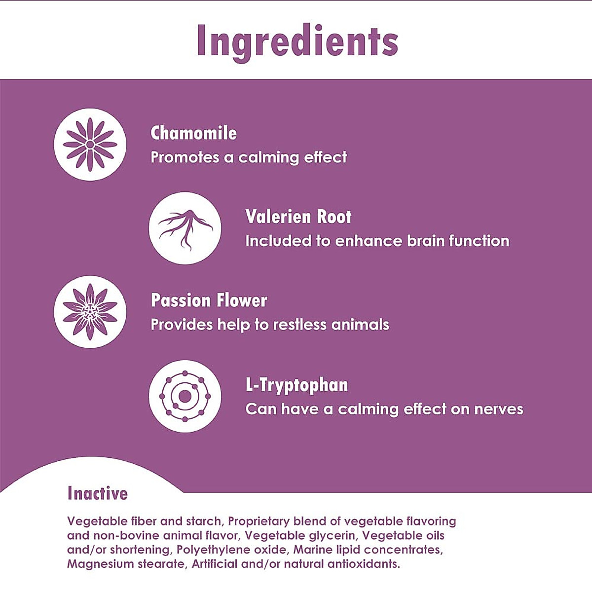 TranQuil-Chews for Dogs - Contains Chamomile, L-Tryptophan, and Melatonin - Relieves Stress and Tension - Ease Travel and Separation Anxiety - 180 Soft Chews