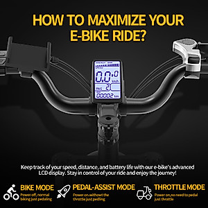 Bopzin Electric Bike Adults, 20" Fat Tire 1000W Brushless Motor 13AH Removable Battery E-Bike Bicycles Up to 25MPH & 35 Miles with Retro Motorcycle Design,7-Speed Cruise Control