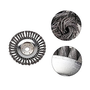 HANABASS 1 Set 8 Wire Wheel Weeding Grass Trimmer Head Wire Grinder Brush Head Corded Lawn Mower Weeding Cutter Trimmer Head White to Rotate Carbon Steel Wire Wired Thread Cutting
