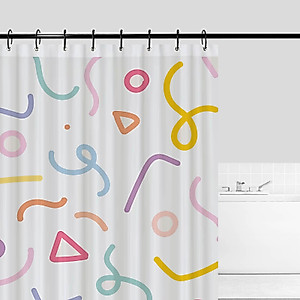 YGAOHF 30 Pack Black Shower Curtain Rings - 2 Inch Rustproof Metal Shower Curtain Hooks for Bathroom, Glide Smoothly Round Shower Rings, Snap Joint Design