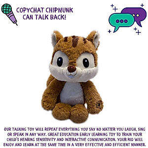 Mighty Mojo Talk Back Plush - Repeats What You Say Super Fast, Mimicry Electronic Record, Talk Back Toy for Kids, Perfect Early Learning Gift (Mouse)
