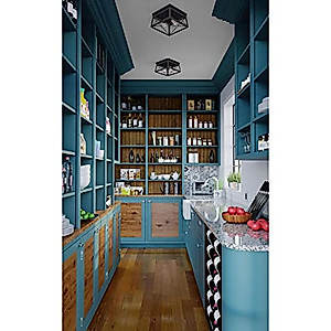 Briarwood Collection Antique Bronze Two-Light Farmhouse Flush Mount Ceiling Light