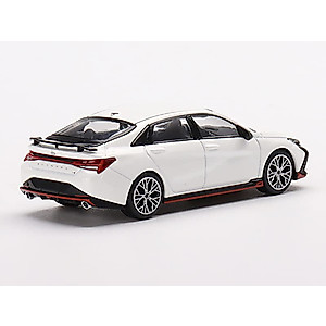 Hyundai Elantra N Ceramic White Limited Edition to 1560 Pieces Worldwide 1/64 Diecast Model Car by True Scale Miniatures MGT00427