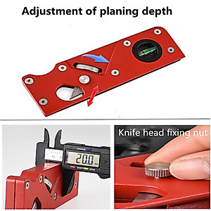 szhdxsy, Wood Planar carpenter's edge trimming tool, suitable for manual chamfering and planing of wood quick trimming,for Quick Edge Trimming and Chamfering,red