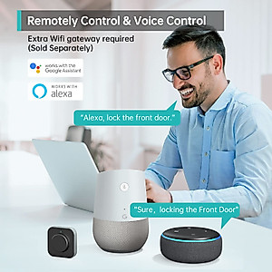 Hornbill Smart Lock with Front Door Handle Set - Keyless Entry Door Lock with Handleset - Smart Deadbolt Door Lock for Front Door - Bluetooth Door Lock with Keypad - Fingerprint Biometric Auto Lock