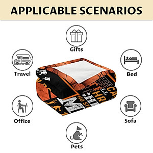 Personalized Basketball Blanket with Name - Soft, Plush & Warm - 40x30 Inches Small Blanket for Office, Chair - Brown Sports Throw Blanket Gifts for Boys, Girls