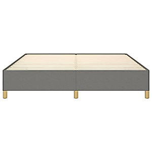 vidaXL Bed Frame Dark Gray 76"x79.9" King Fabric