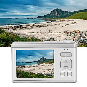 Compact Digital Camera, Autofocus 50MP and 30MP Digital Camera Built in Flash for Vlog (Silver)